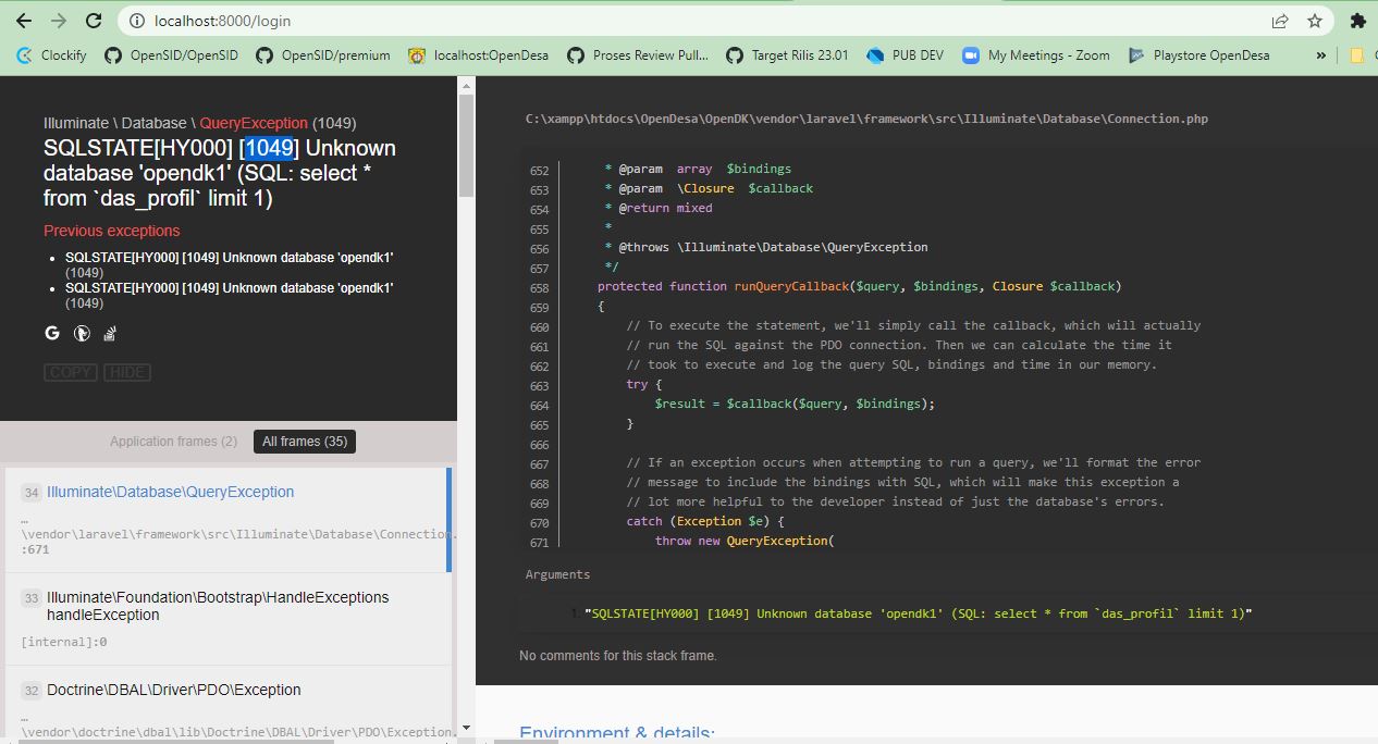 Unknow Database · Issue #614 · OpenSID/OpenDK · GitHub