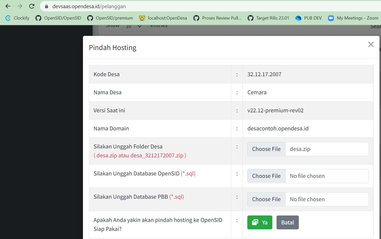 BUG: data yang telah diinput pada modal pindah hosting ketika di close masih ada · Issue #158 ...