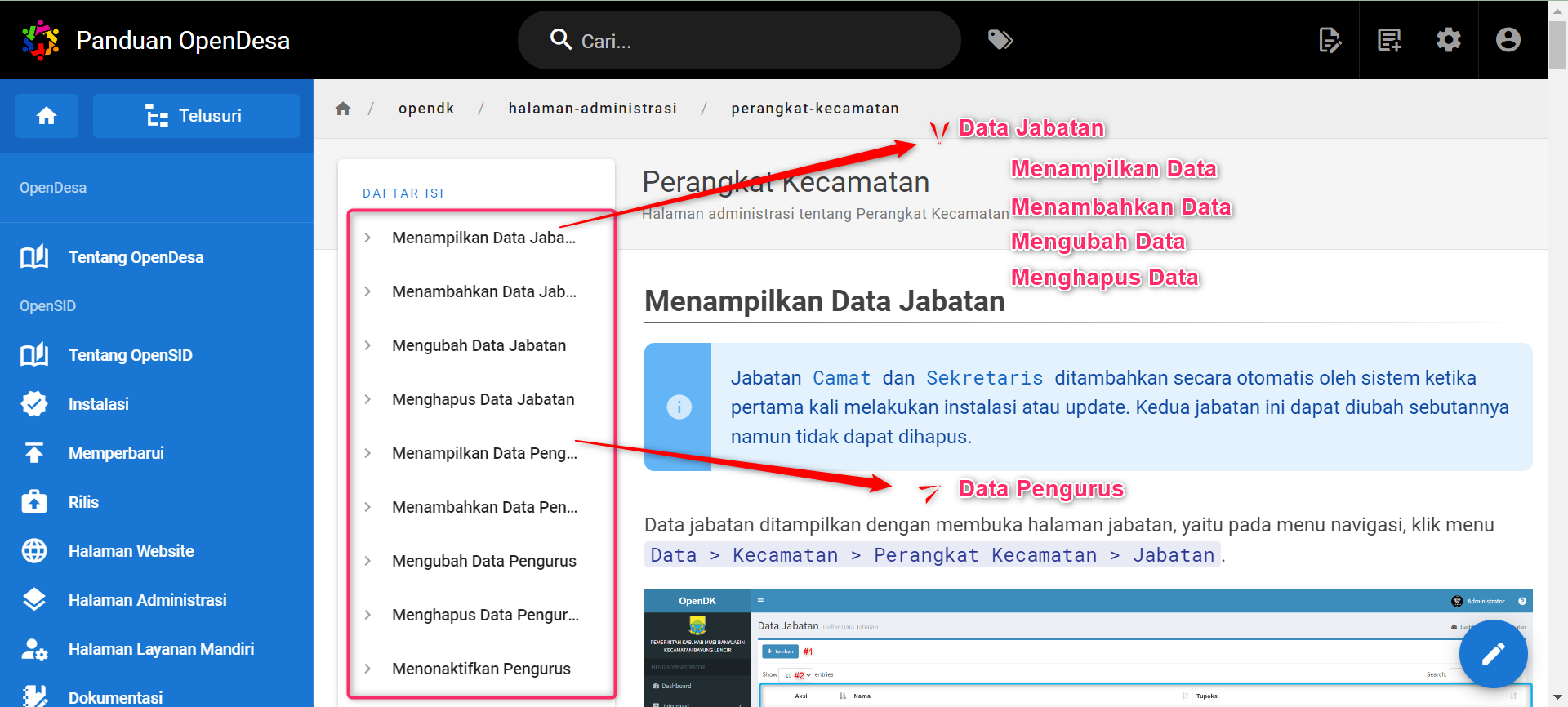 Panduan penggunaan perangkat kecamatan · Issue #630 · OpenSID/OpenDK · GitHub