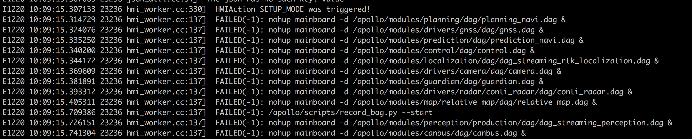 [Offline Demo] Dreamview always showing "Please send car initial ...