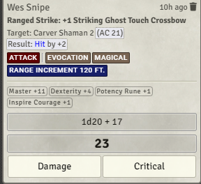 Damage Buttons missing after using Hero Point · Issue #4751 · foundryvtt/pf2e · GitHub