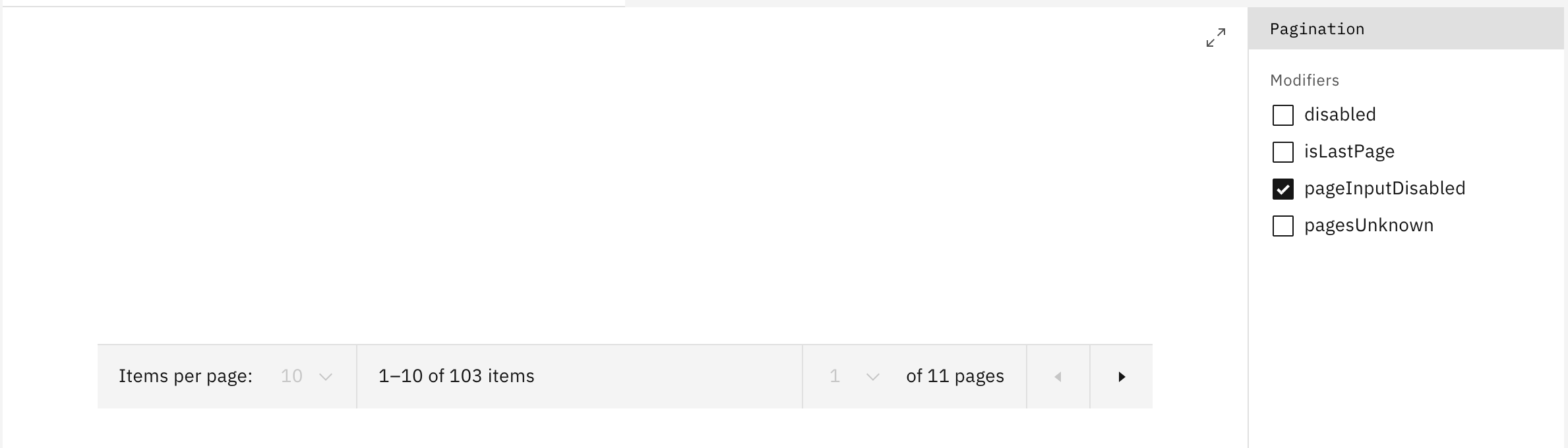 Allow itemsPerPage dropdown to be disabled in the pagination component carbon 4 · Issue #1574 ...