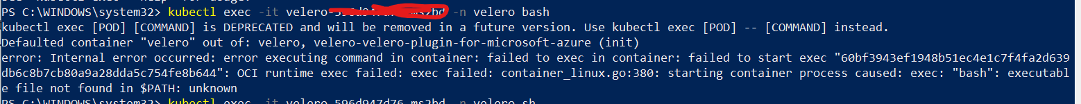 Issue setting up Velero 1.3.0 on AKS · Issue #4534 · vmware-tanzu/velero · GitHub