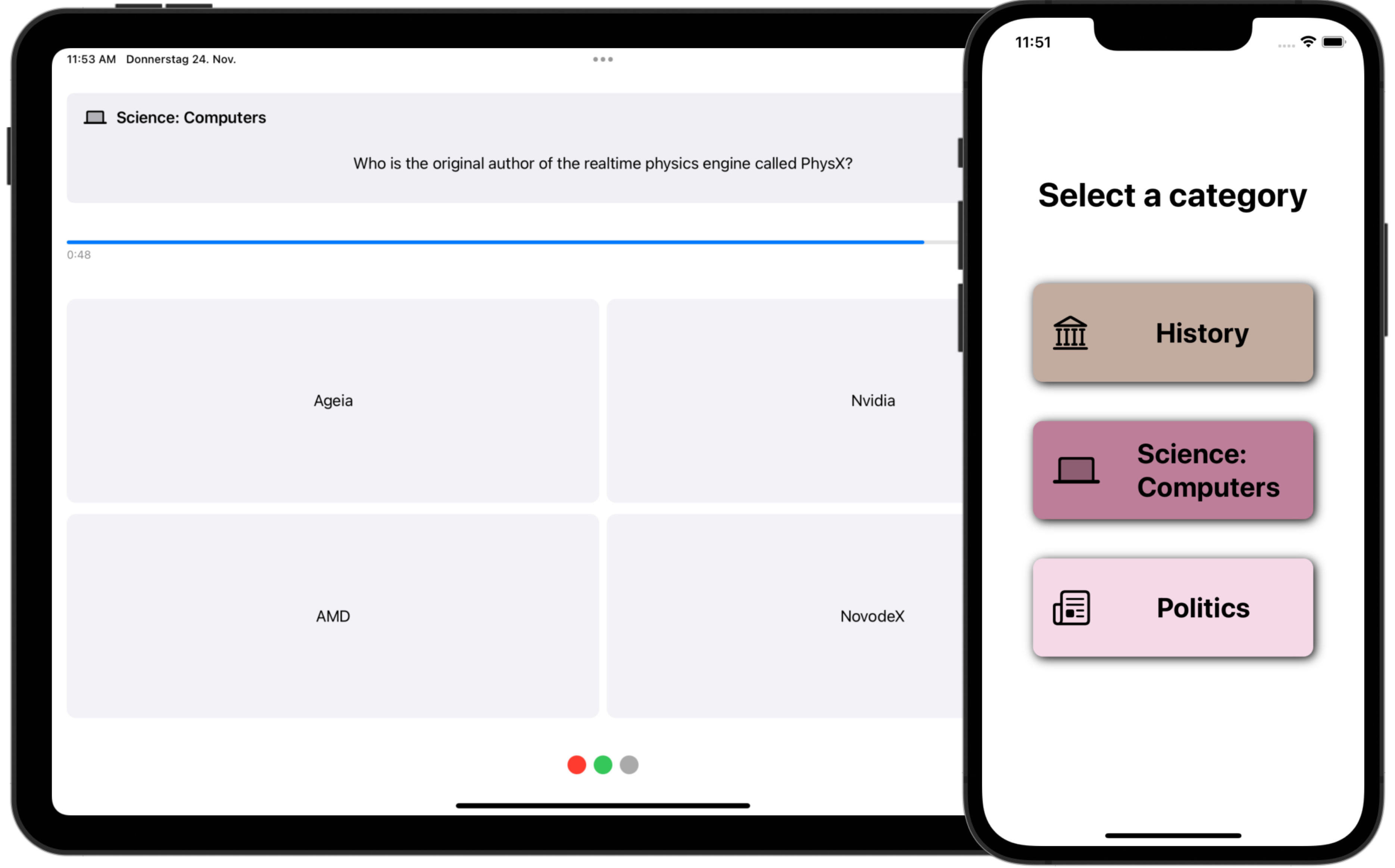GitHub - bestler/Quizz: Quizz is a simple iOS (iPhone and iPad) Trivia App. The questions are ...
