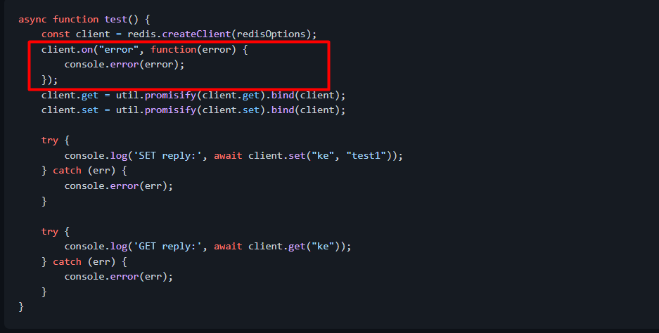 Getting Err Syntax Error On Set Using Node Redis · Issue 1599