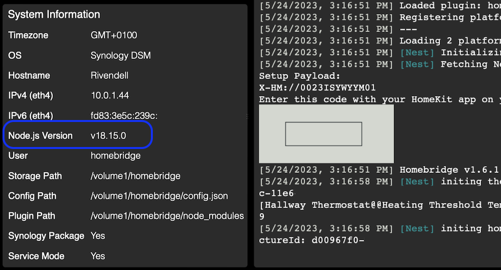 A feasible solution to "upgrade" Node.js to v18.15.0 · Issue #120 · homebridge/homebridge-syno ...