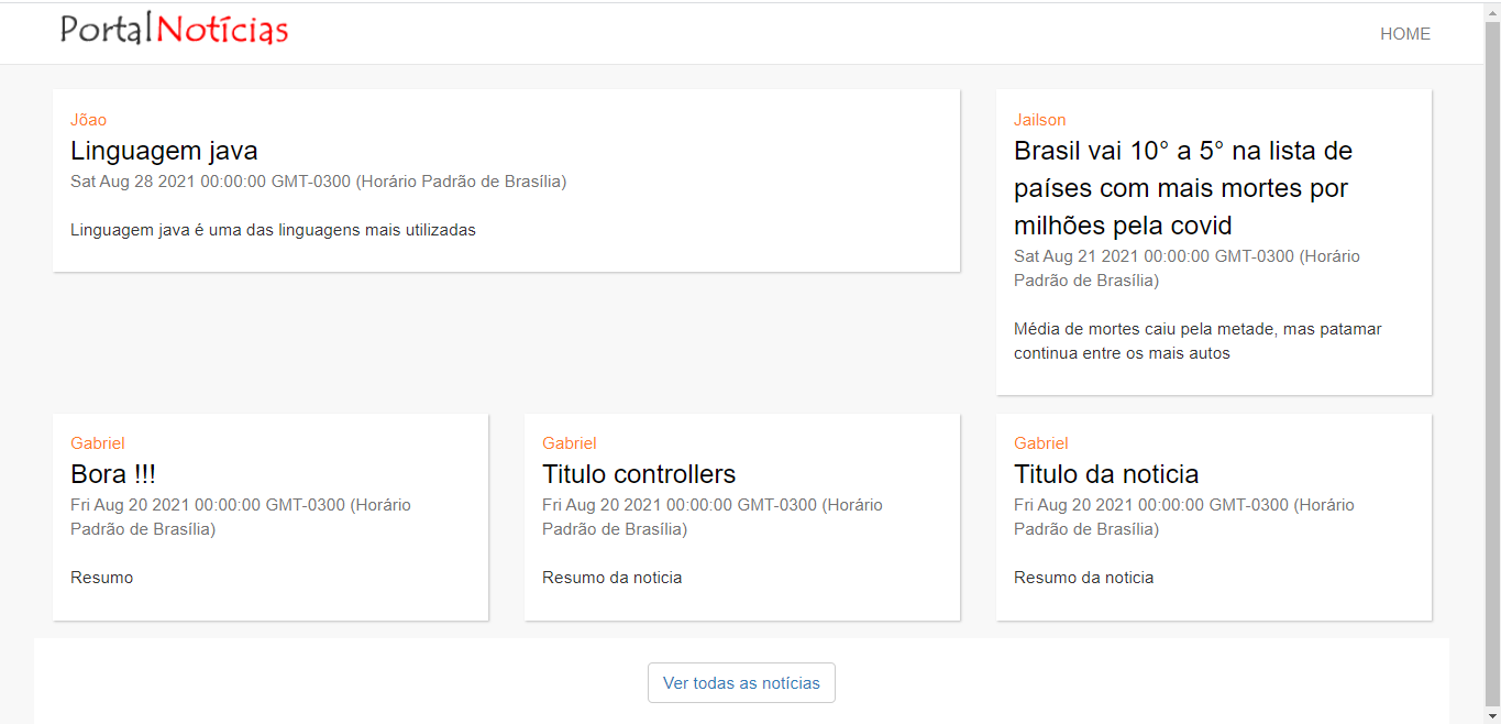 GitHub - gabrielNunesKlein/Projeto01-Projeto-de-Noticias: Projeto NodeJS