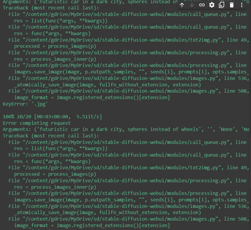 cannot save image as jpeg · Issue #998 · TheLastBen/fast-stable-diffusion · GitHub