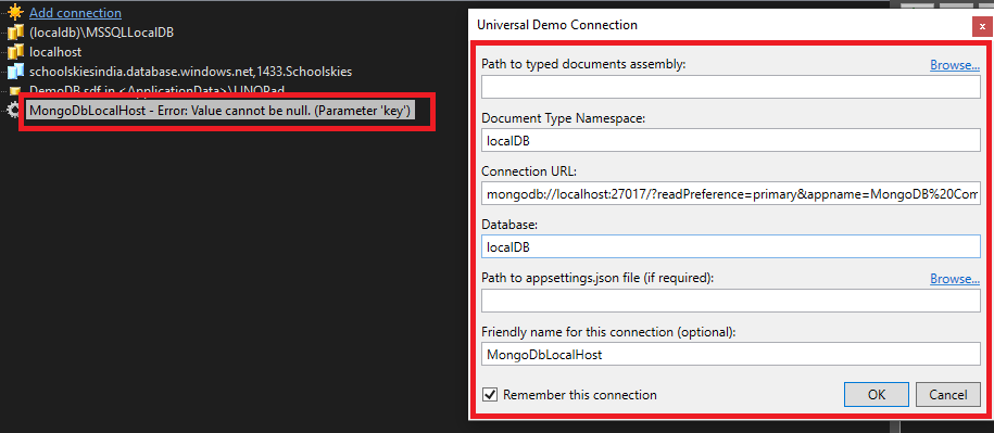Not Able To Connect To Db · Issue 2 · Mkjeffmongodblinqpaddriver · Github