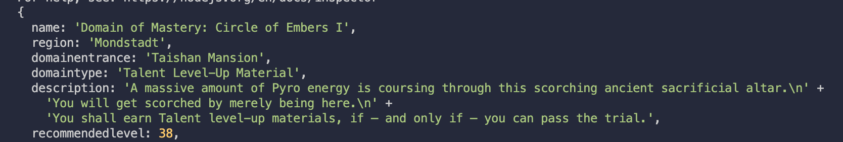 Talent Domains at "Taishan Mansion" are at the wrong region · Issue #91 · theBowja/genshin-db ...