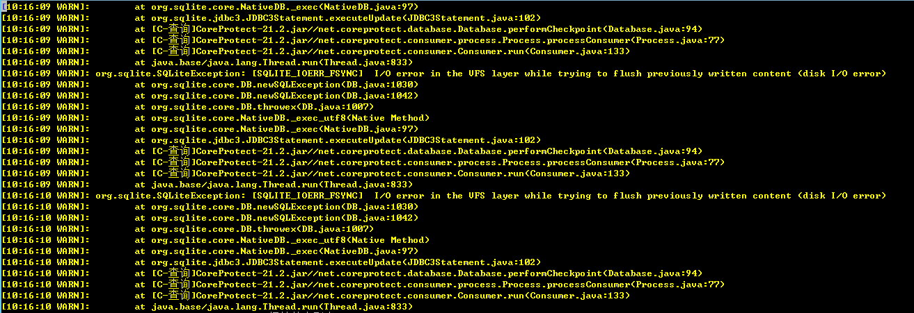 Server background error message · Issue #207 · PlayPro/CoreProtect · GitHub