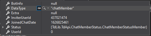 Member Id always 0 · Issue #1639 · tdlib/td · GitHub