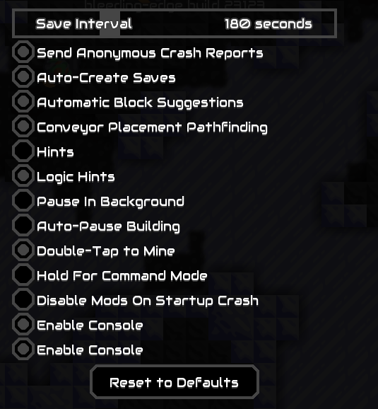 2 Buttons Enable Console · Issue 7502 · Anuken Mindustry · Github