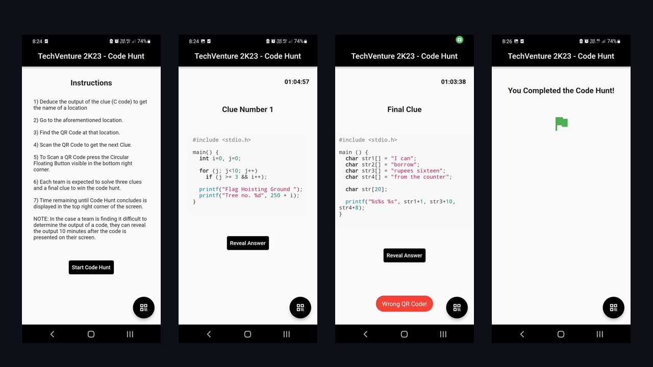 GitHub - zohaib2002/CodeHunt: Source code and instructions for TechVenture 2K23 event: Code Hunt