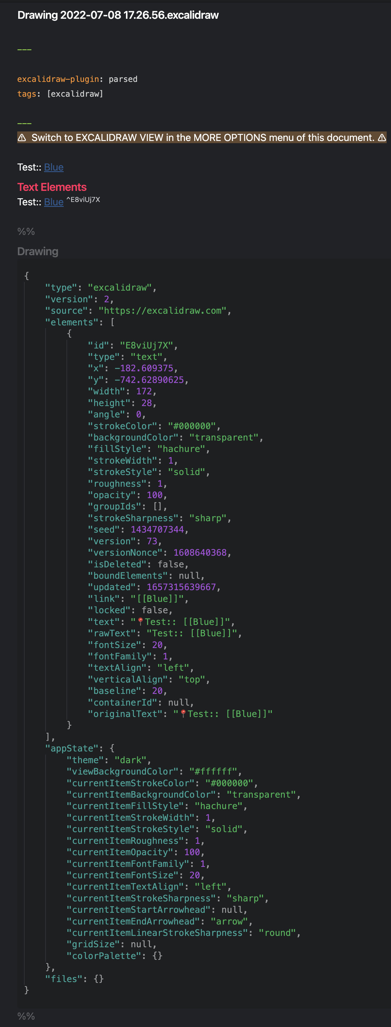 Excalidraw Mode not creating proper Dataview Fields · Issue #691 ...