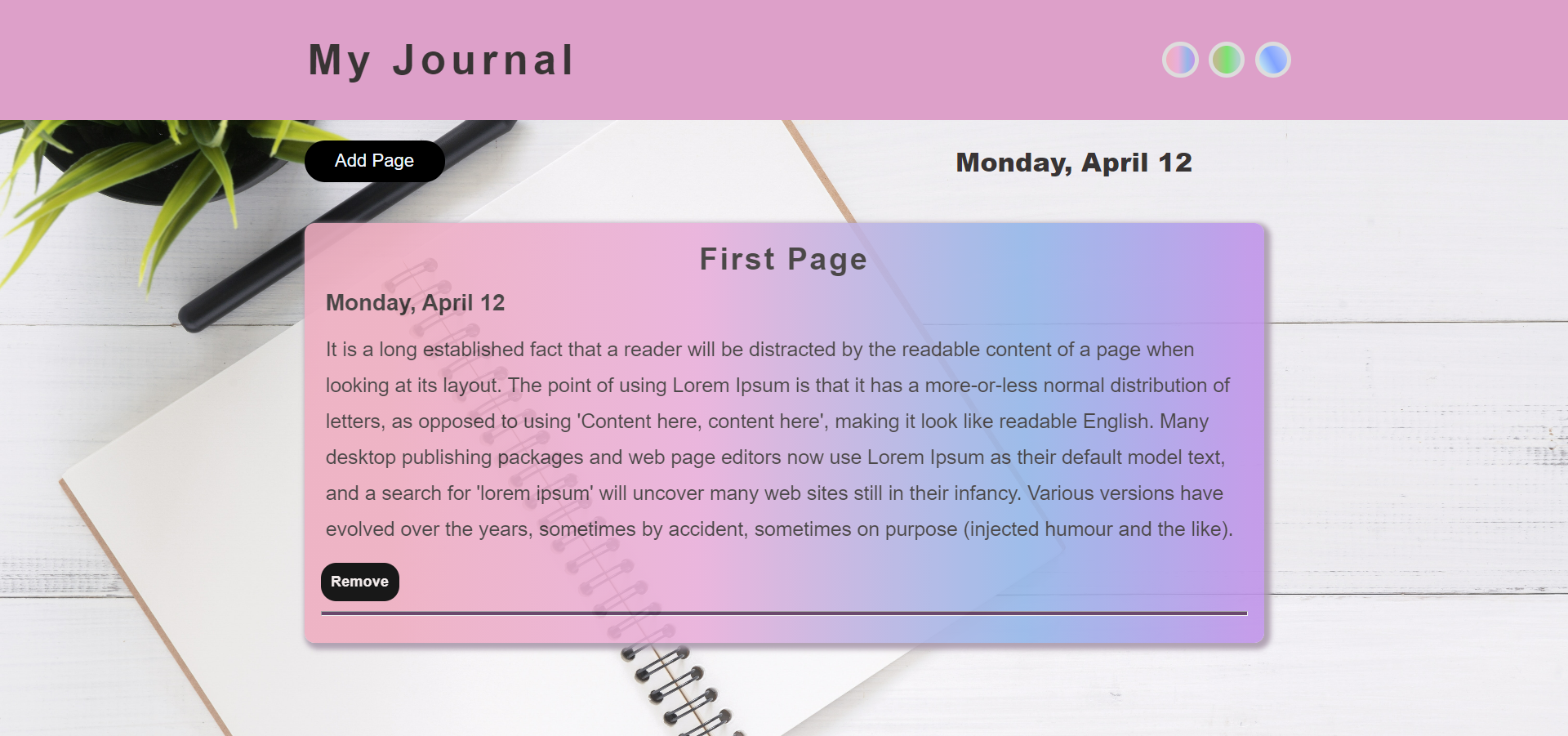 GitHub - jinali98/journal-app: Journal app using JS