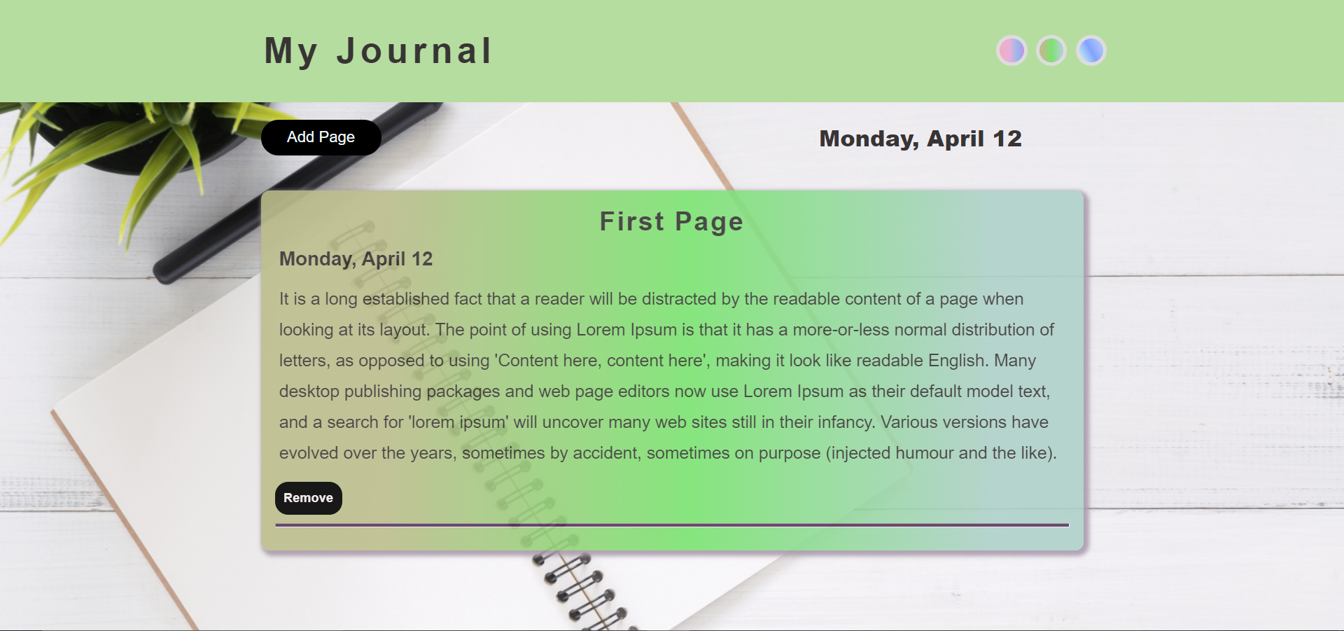 GitHub - jinali98/journal-app: Journal app using JS