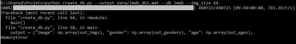 Problem Create Db Py · Issue 88 · Yu4u Age Gender Estimation · Github