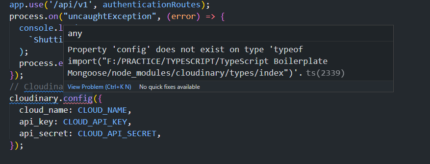 Config Is Not Available In Cloudinary So How Can I Configure It · Issue 532 · Cloudinary