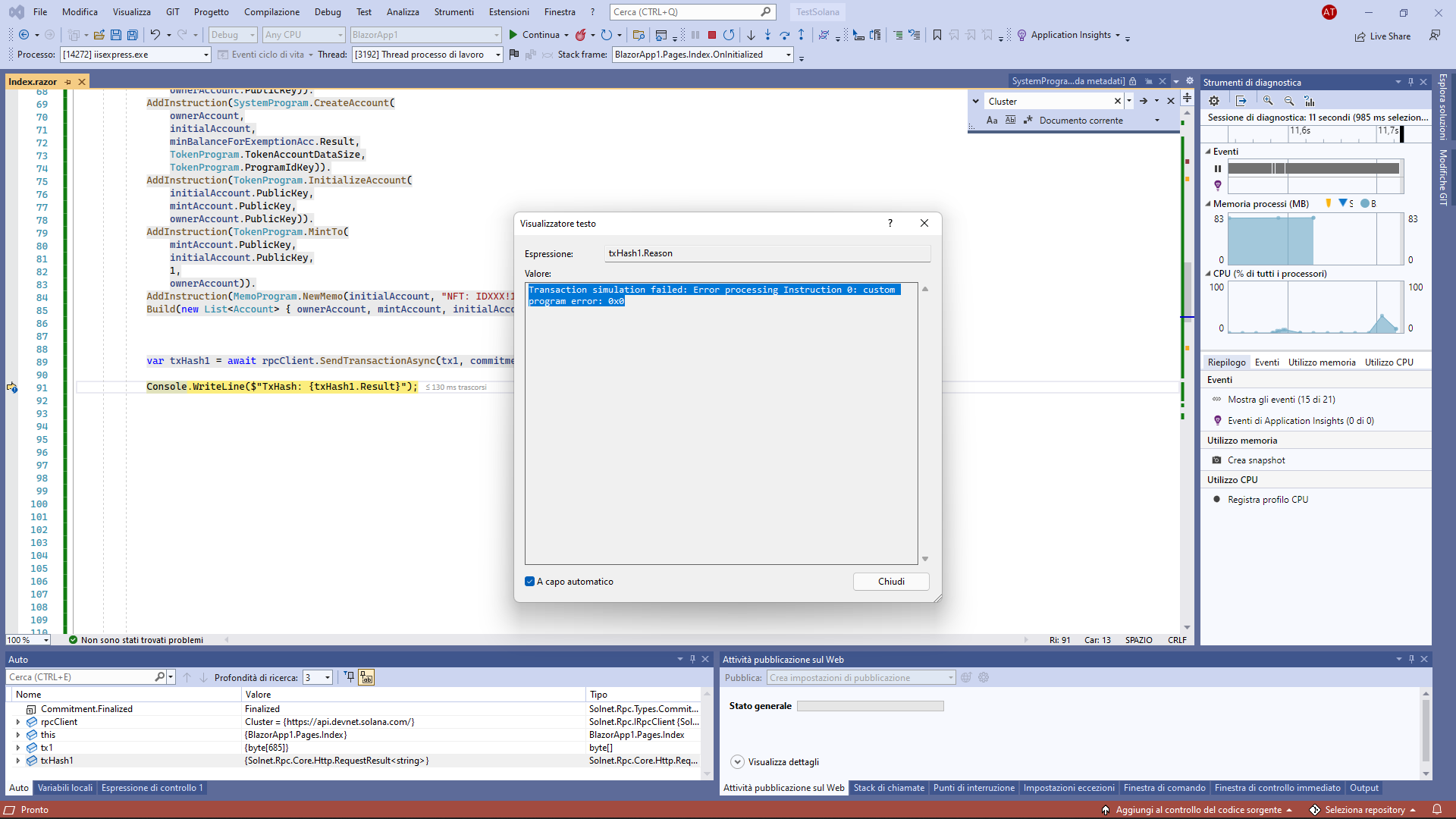 [Bug] erro: Transaction simulation failed: Attempt to debit an account but found no record of a ...