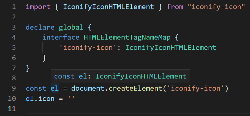 Add `iconify-icon` element to `HTMLElementTagNameMap` for better typescript typing · Issue #195 ...