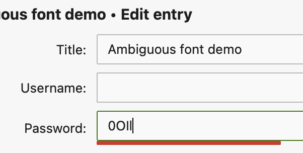 Password Font Is Ambiguous For L And I On Mac Os · Issue 9442 · Keepassxrebootkeepassxc · Github