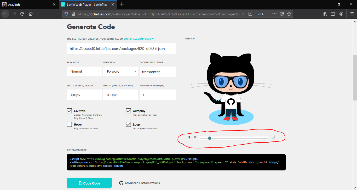 White background around seek Bar of lottie player in Firefox · Issue #41 · LottieFiles/lottie ...