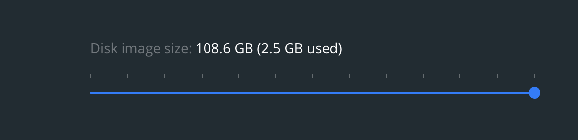 Docker Desktop - unable to increase max value for Disk image size ...