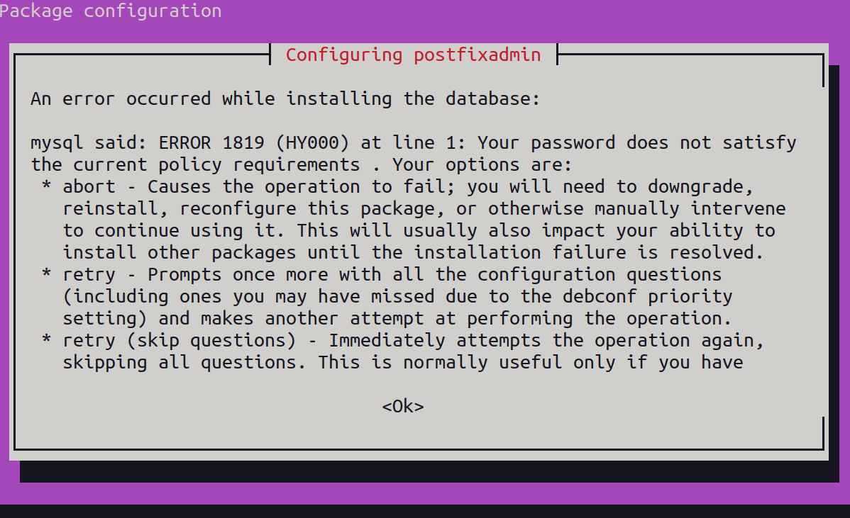 ERROR 1819 (HY000): Your password does not satisfy the current policy requirements · Issue #735 ...