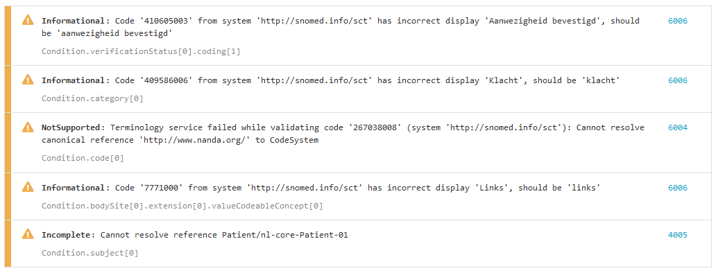 Validator warning does not match with codesystem · Issue #142 · FirelyTeam/firely-validator-api ...