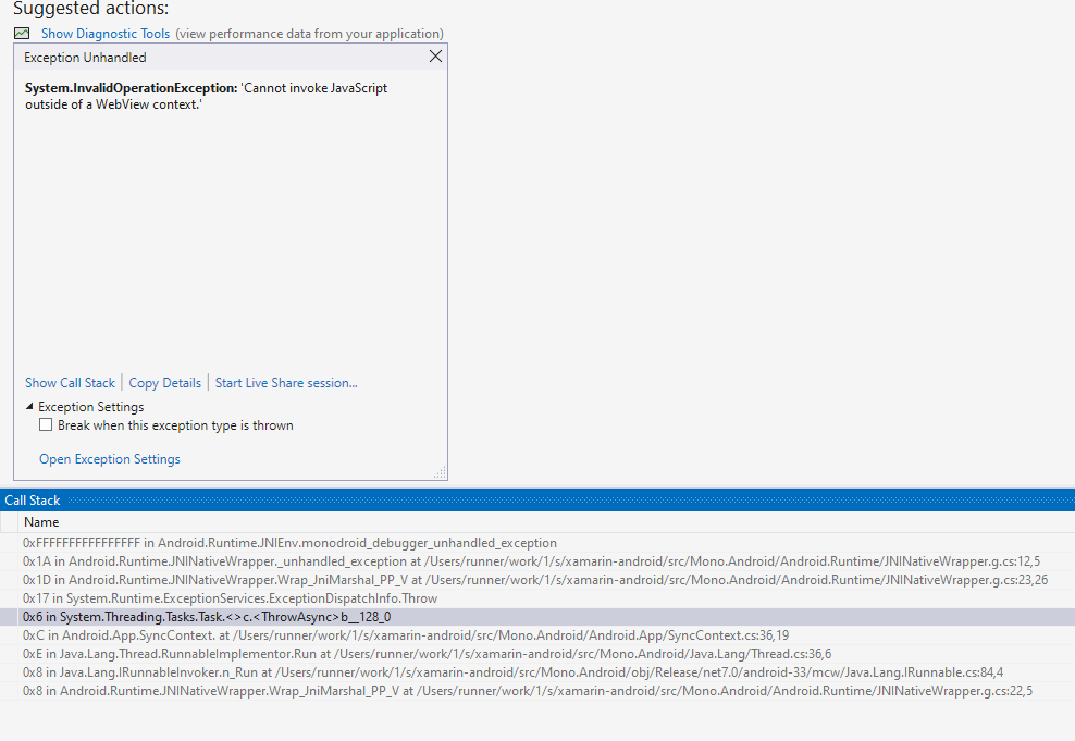 Cant Use Js Interop Outside The Context Of A Component In Maui · Issue 5804 · Dotnetmaui · Github