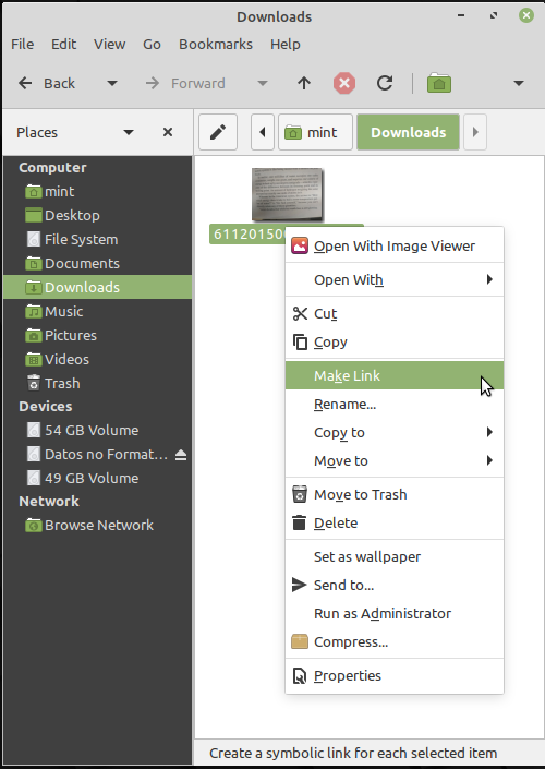 [Feature Request] Show by default the 'Make Link' option in Nemo context menu · Issue #2883 ...