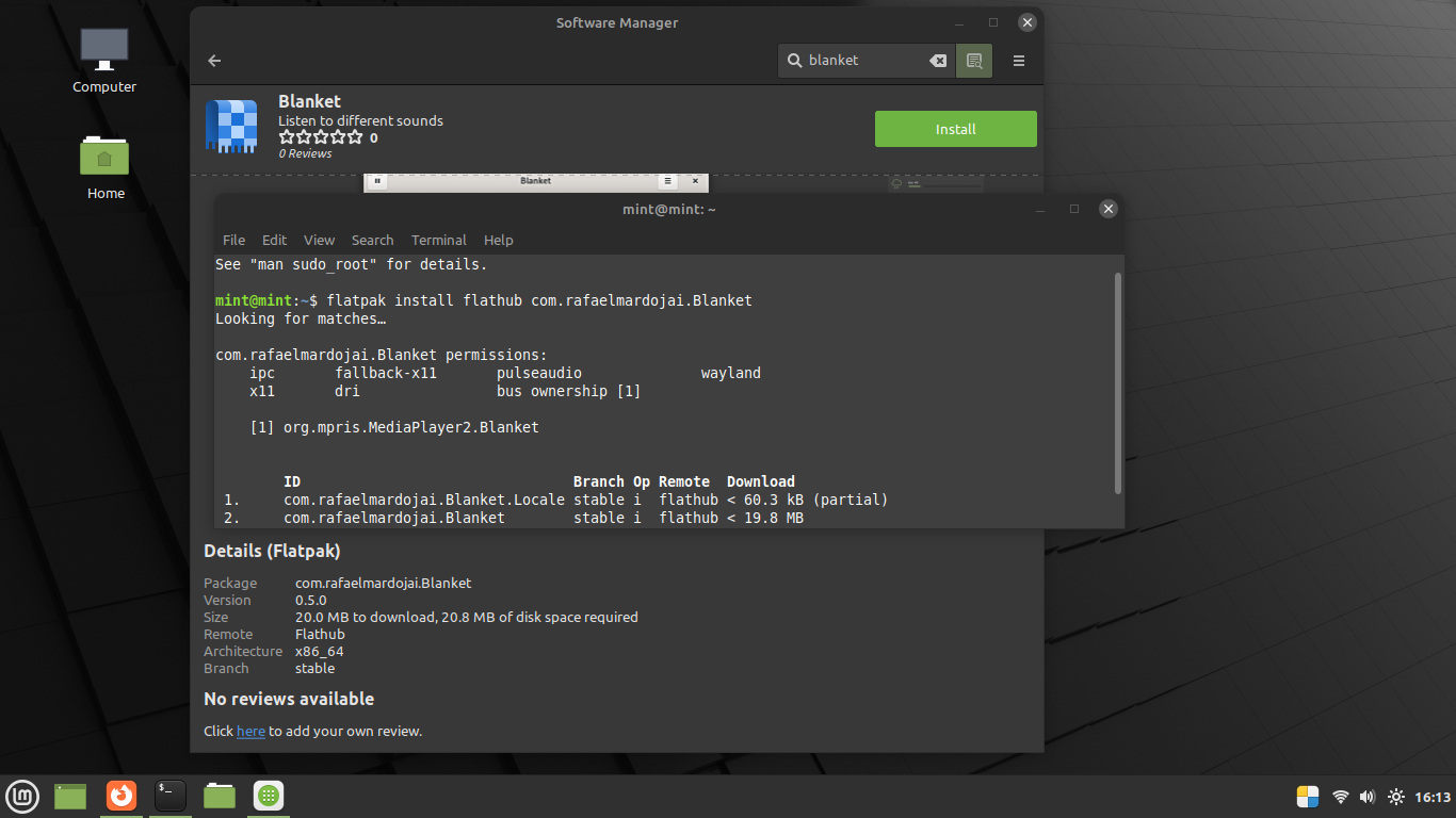 [Feature request] Add a note regarding the size of downloaded files for Flatpak applications ...