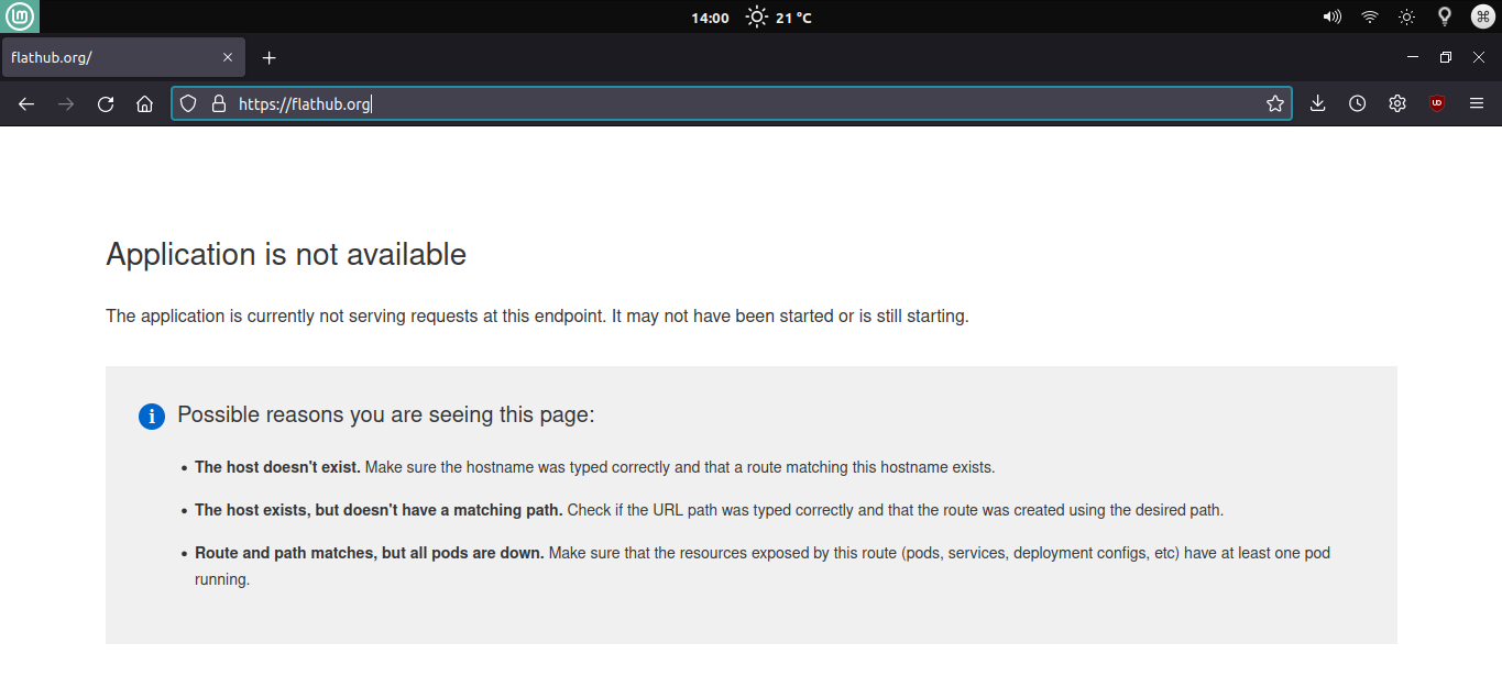 flathub.org, beta.flathub.org and flatpak.org are down · Issue #806 · flathub-infra/website · GitHub