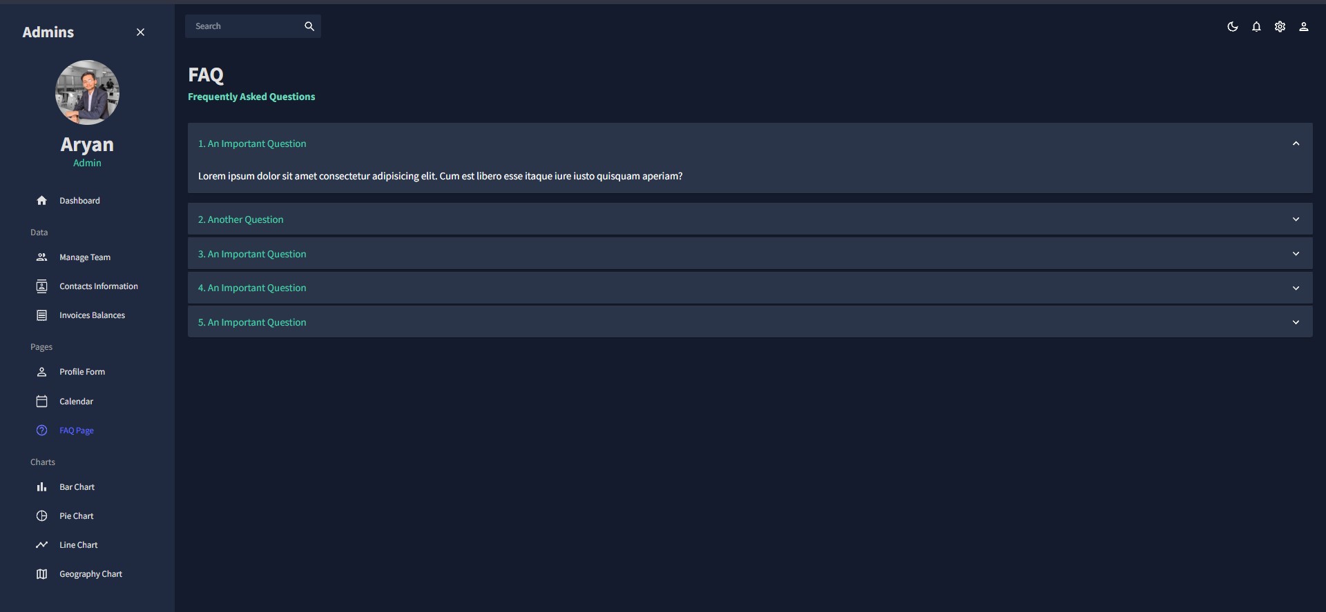 GitHub - Aryan-Srivastava/Admin-Dashboard