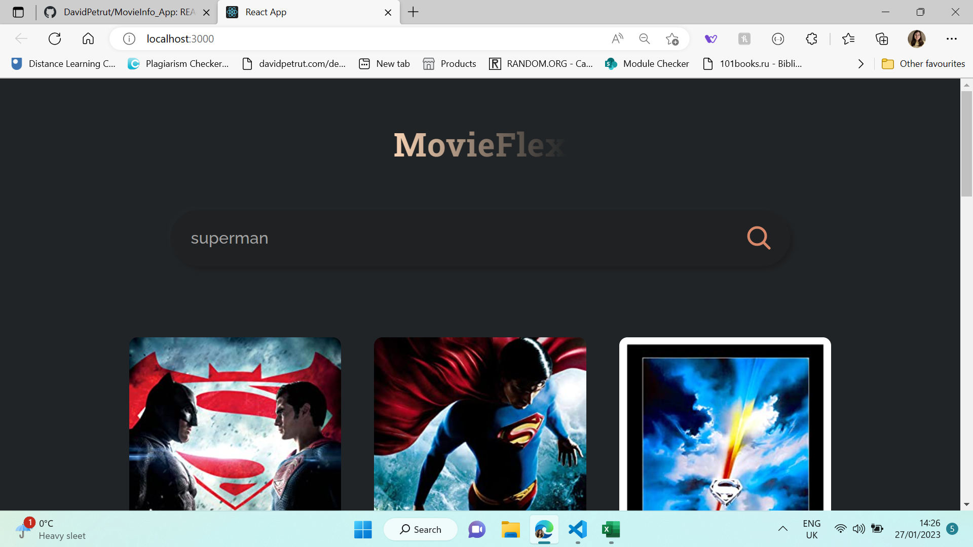 GitHub - DavidPetrut/MovieInfo_App: REACTjs base movie application, that use a third Party A.P.I ...