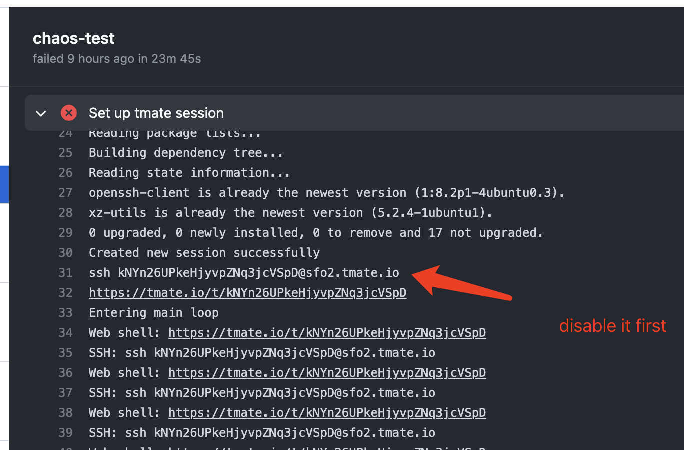Bugci Disable `tmate` In Chaosmesh · Issue 5009 · Apacheapisix · Github