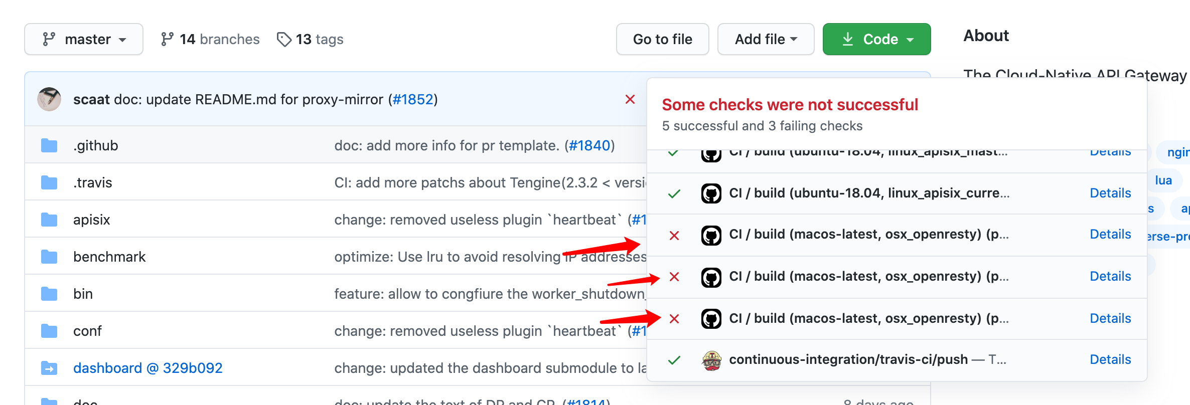 CI: allow osx system failure in Github Action · Issue #1837 · apache/apisix · GitHub