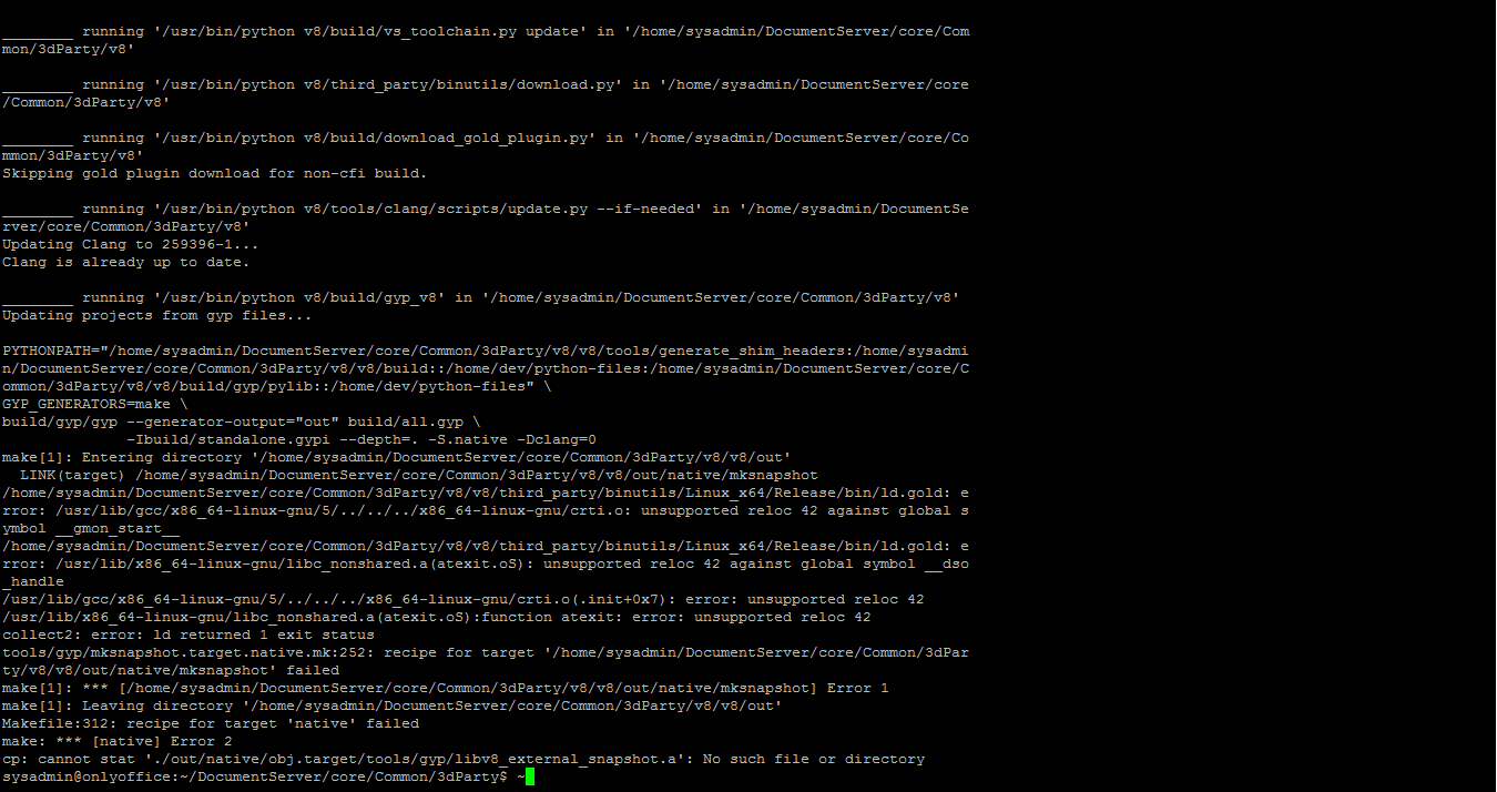 cd core/Common/3dParty && ./make.sh · Issue #144 · ONLYOFFICE ...