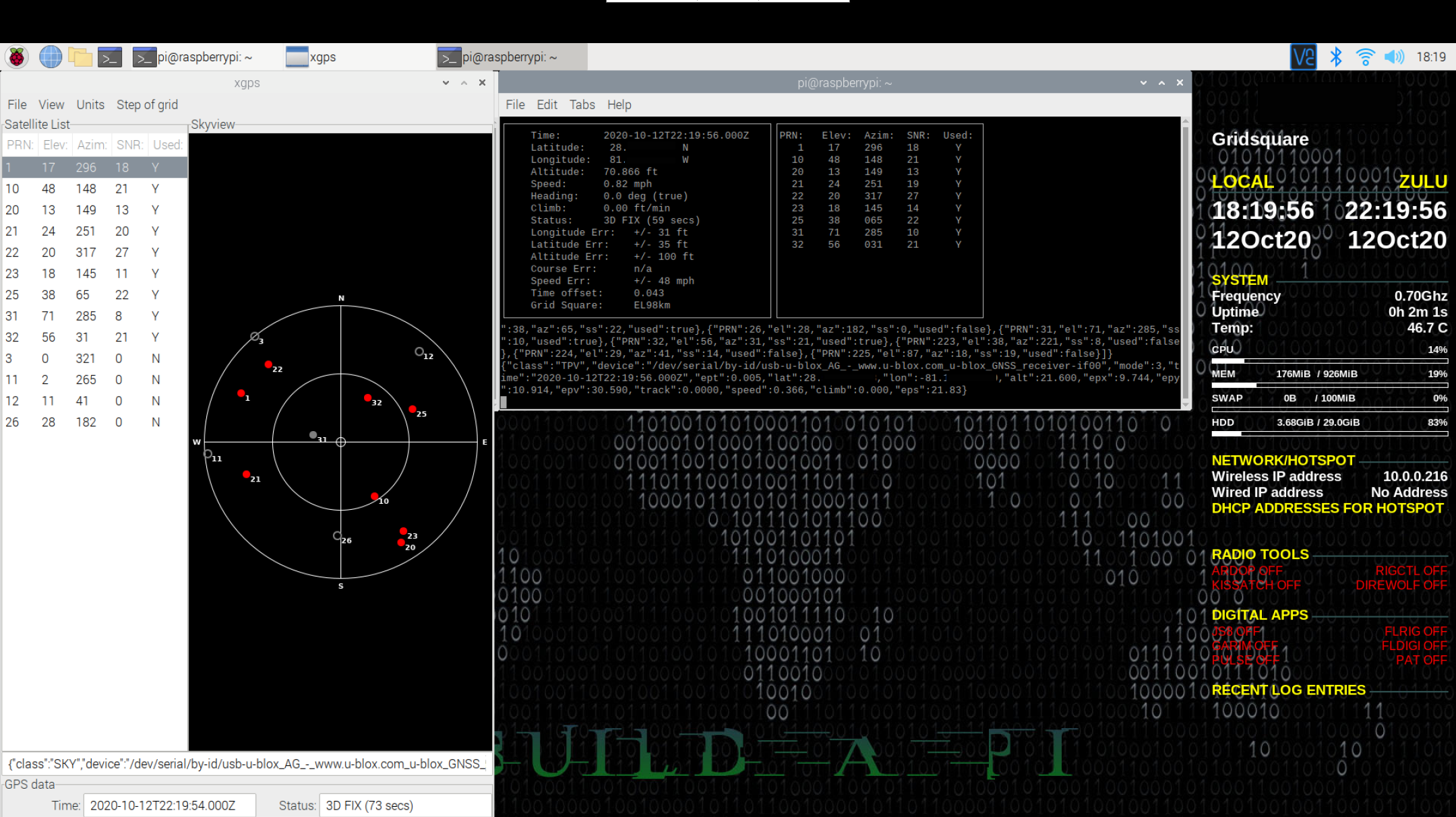 No Gridsquare or time update with connected GPS in Conky · Issue #159 · km4ack/pi-build · GitHub