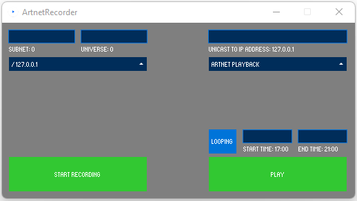 GitHub - lavoratory/ArtnetRecorderPlayback: Artnet recorder and ...