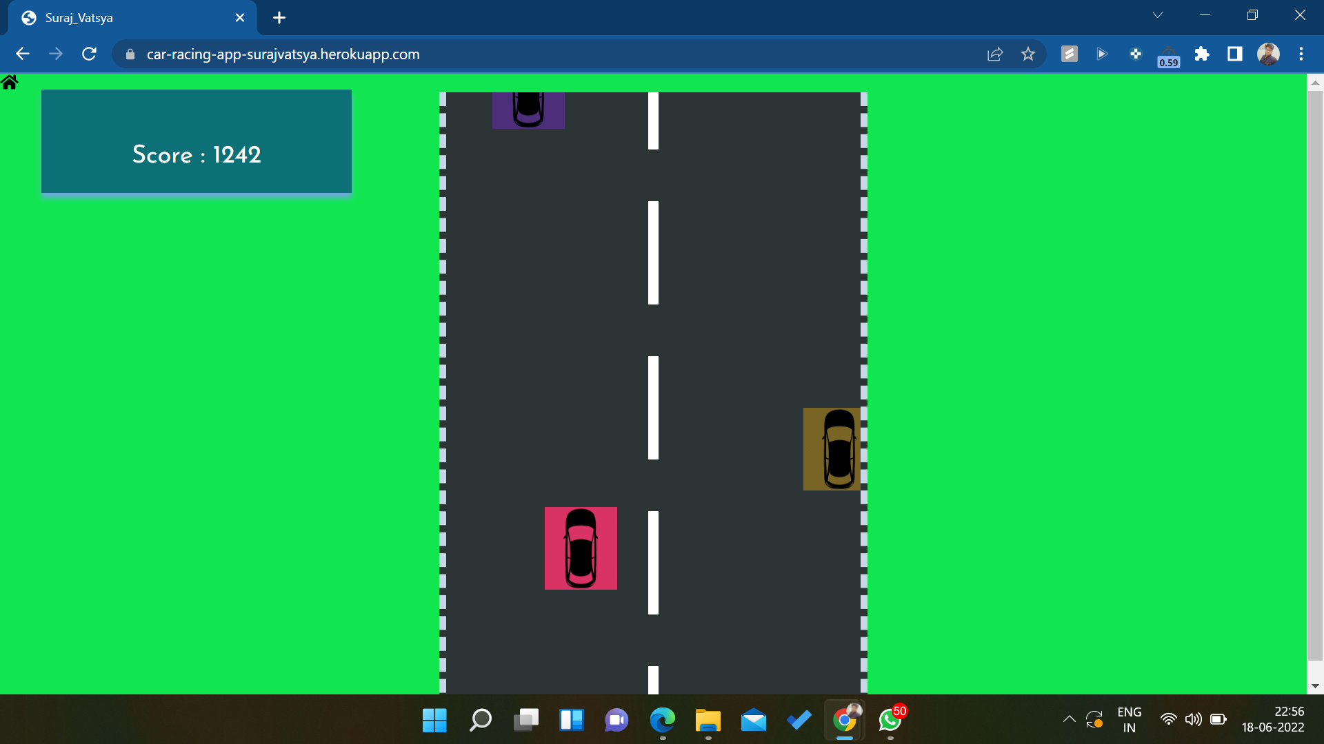 Github Surajvatsyacar Racing Game In Javascript Car Racing Game