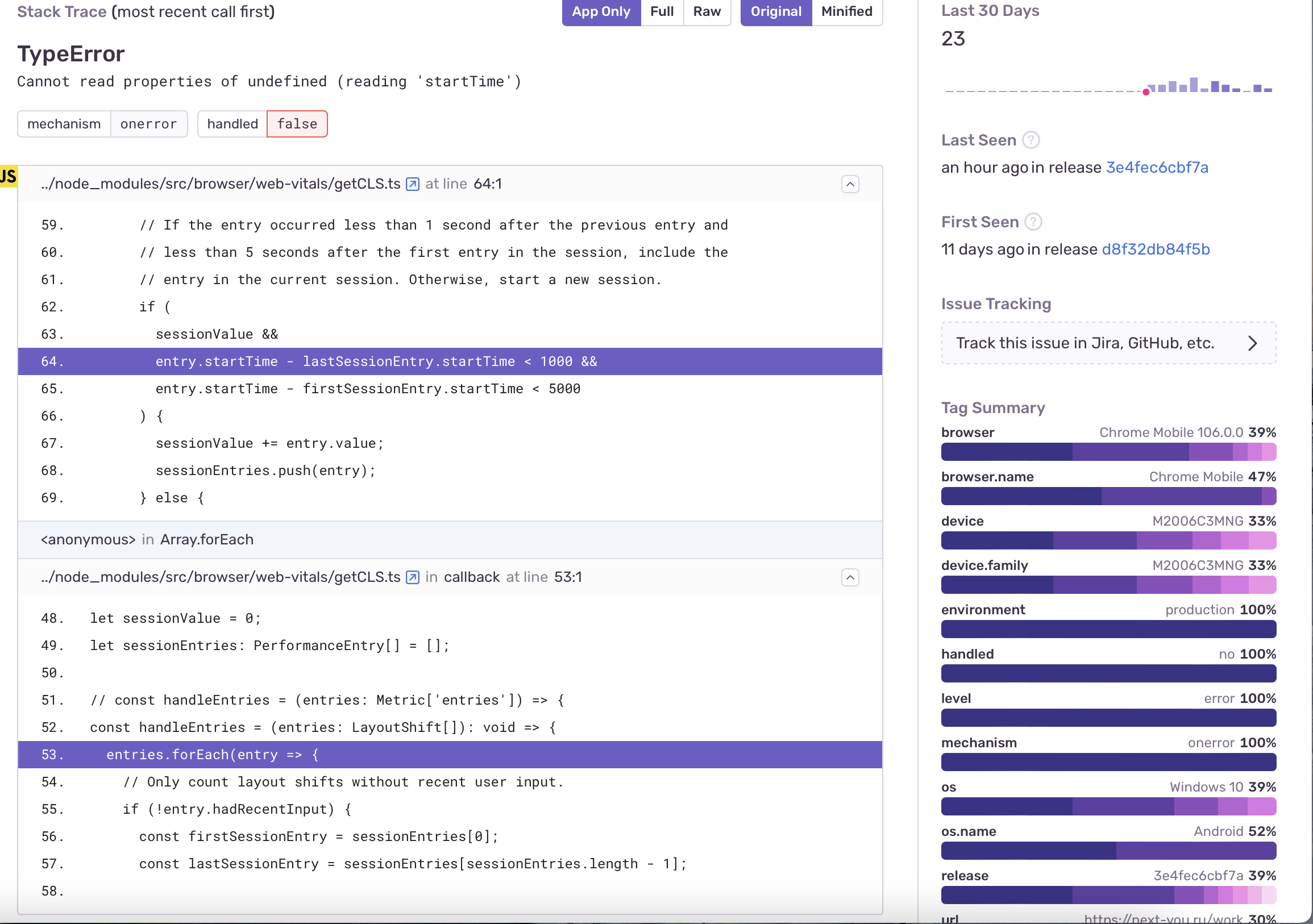 TypeError: Cannot read properties of undefined (reading 'startTime') · Issue #274 · GoogleChrome ...
