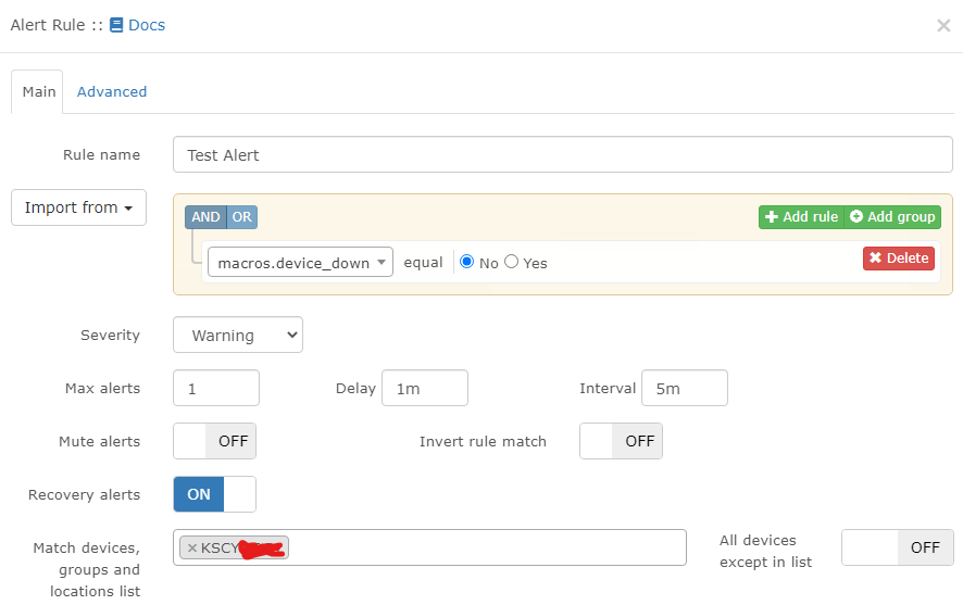 ALERT RULES | "Match devices, groups and locations list" is not honoring "locations " · Issue ...