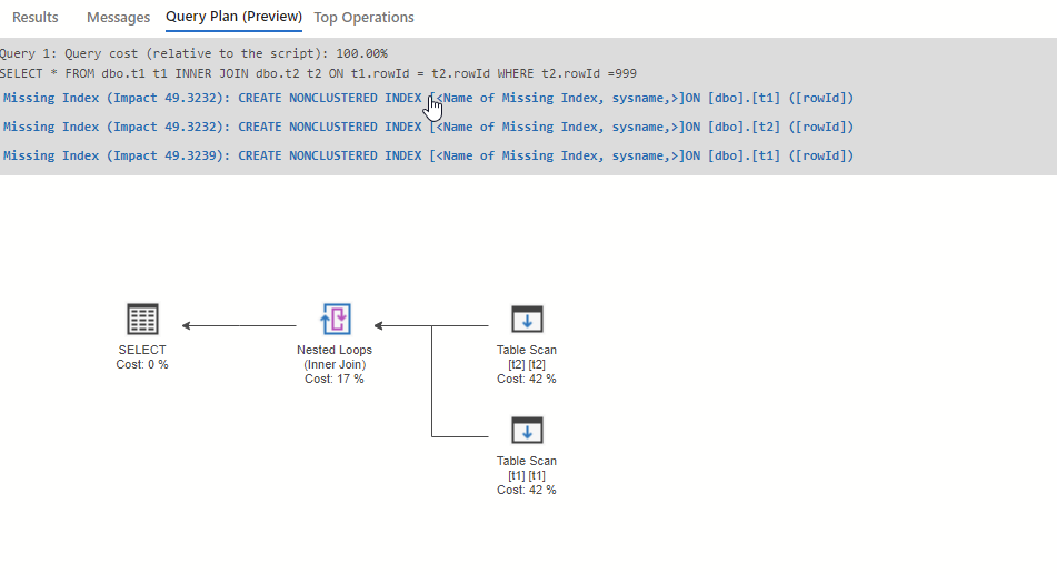 Copy the text output for suggested indexes from "Explain" query · Issue #6068 · microsoft ...