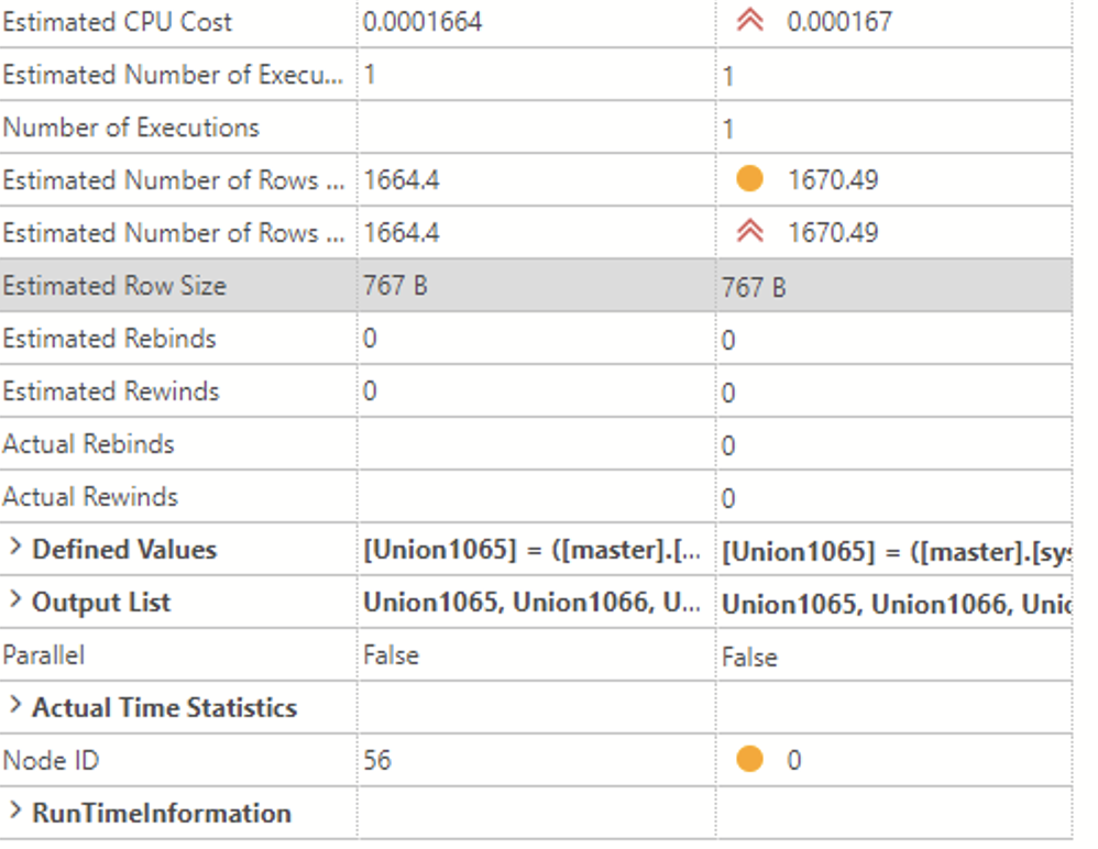 Change Plan Comparison properties table icons · Issue #19696 · microsoft/azuredatastudio · GitHub