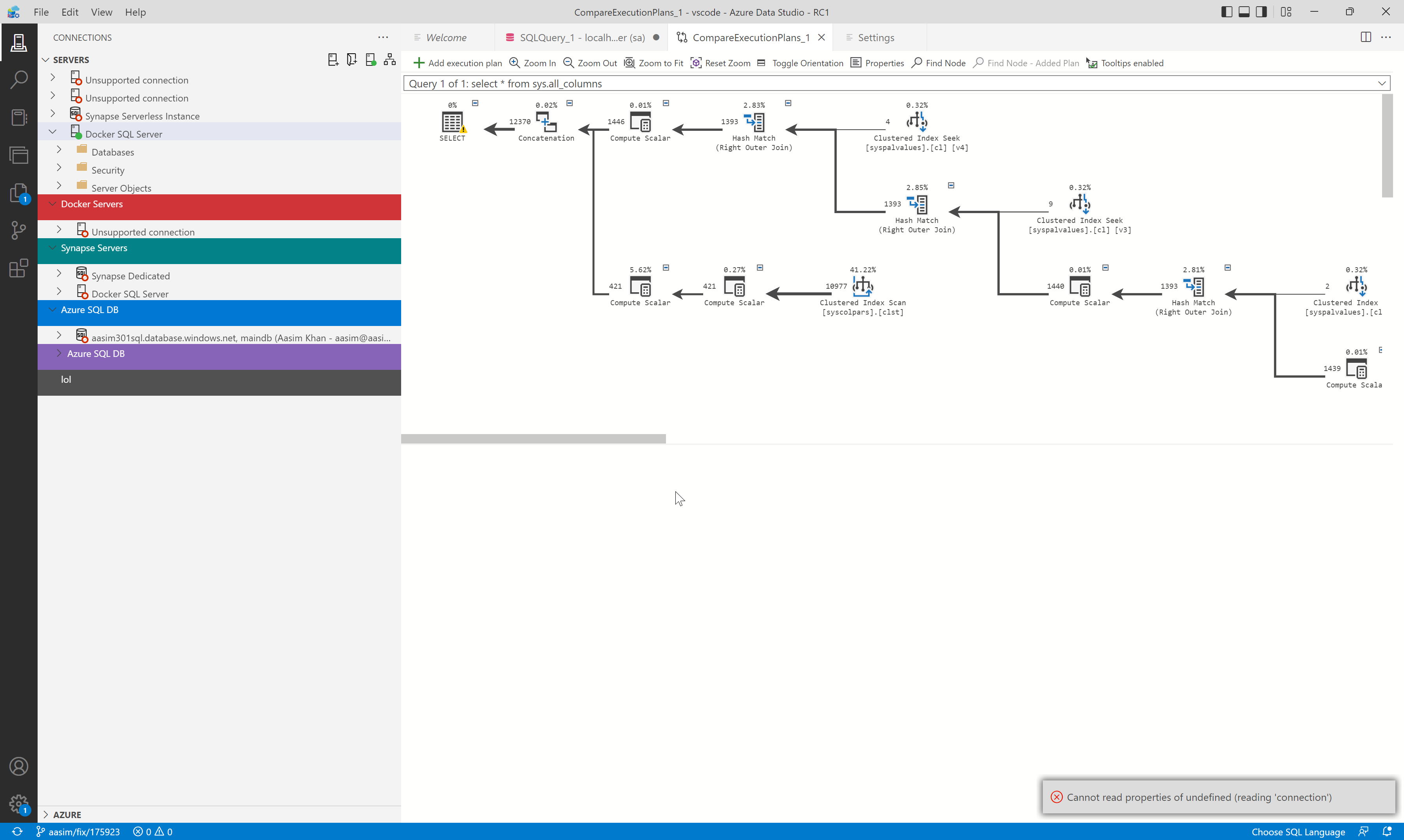 Plan comparison editor does not work · Issue #22237 · microsoft ...