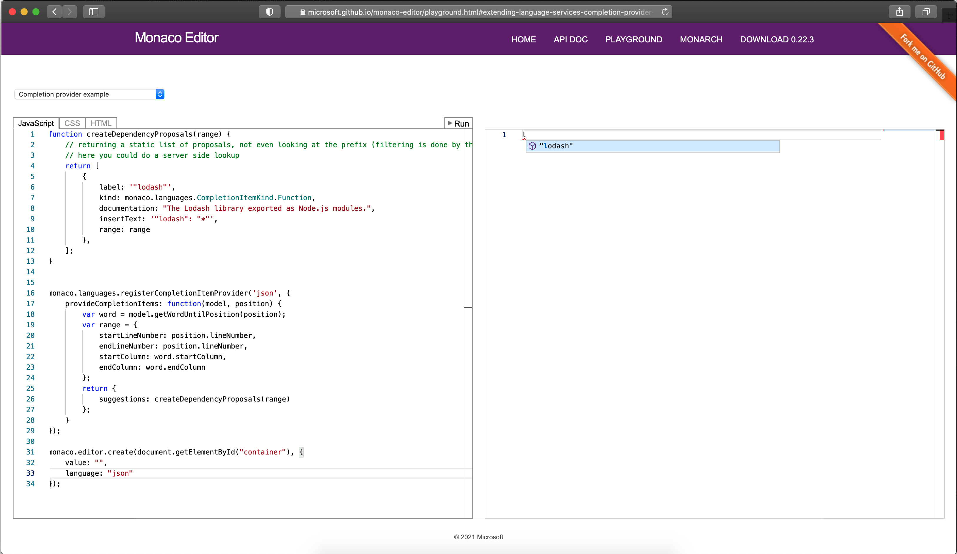 registerCompletionItemProvider does not work for YAML · Issue #2333 · microsoft/monaco-editor ...