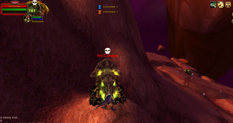 Fel cannons on the abyssal shelf move to melee range and follow when ...