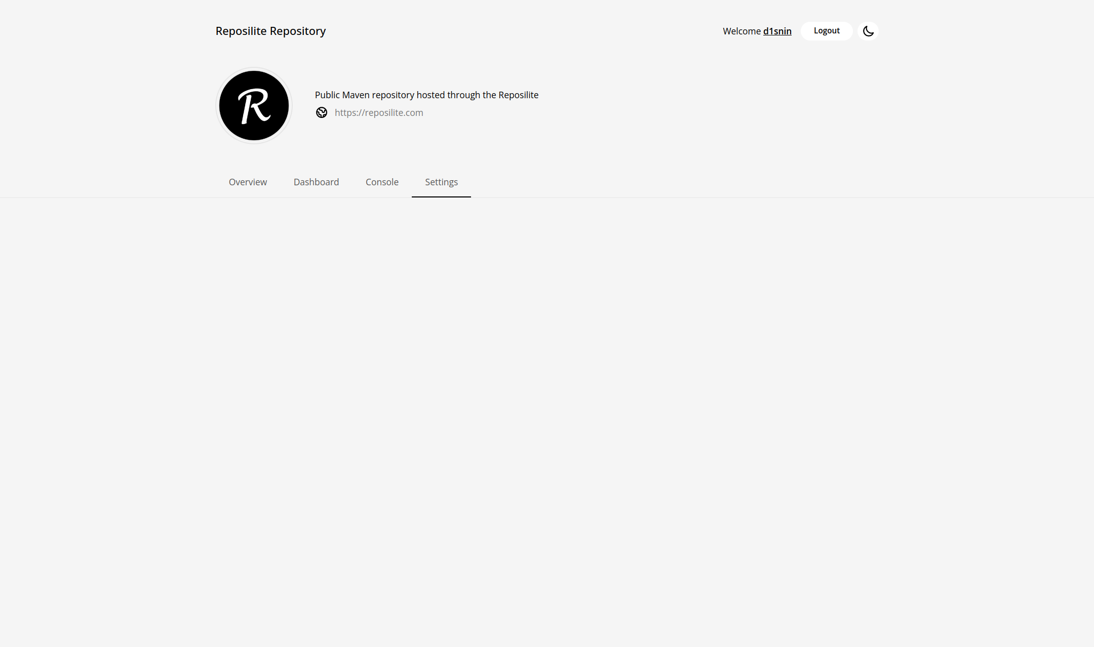 Settings tab is empty · Issue #1718 · dzikoysk/reposilite · GitHub